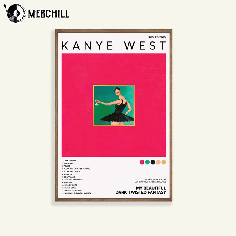 My Beautiful Dark Twisted Fantasy Album Cover Poster Kanye West T