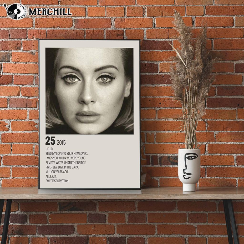 Adele 25 Album Poster Music Lover Gift - Happy Place for Music Lovers