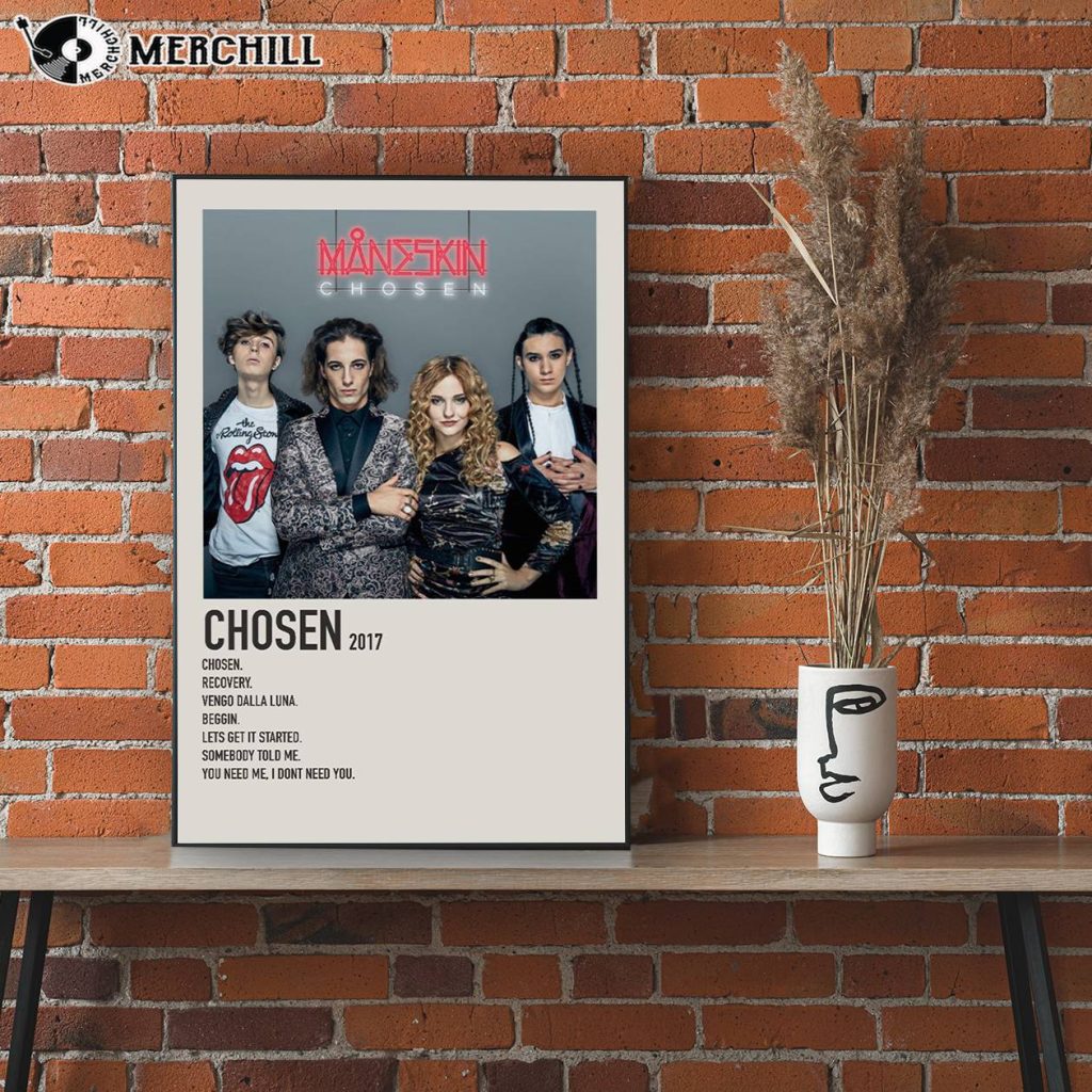 Chosen Album Cover Poster Måneskin Gift - Happy Place for Music Lovers