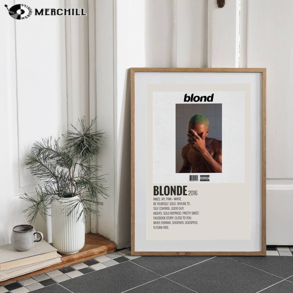 Frank Ocean Blonde Album Cover Poster Happy Place For Music Lovers