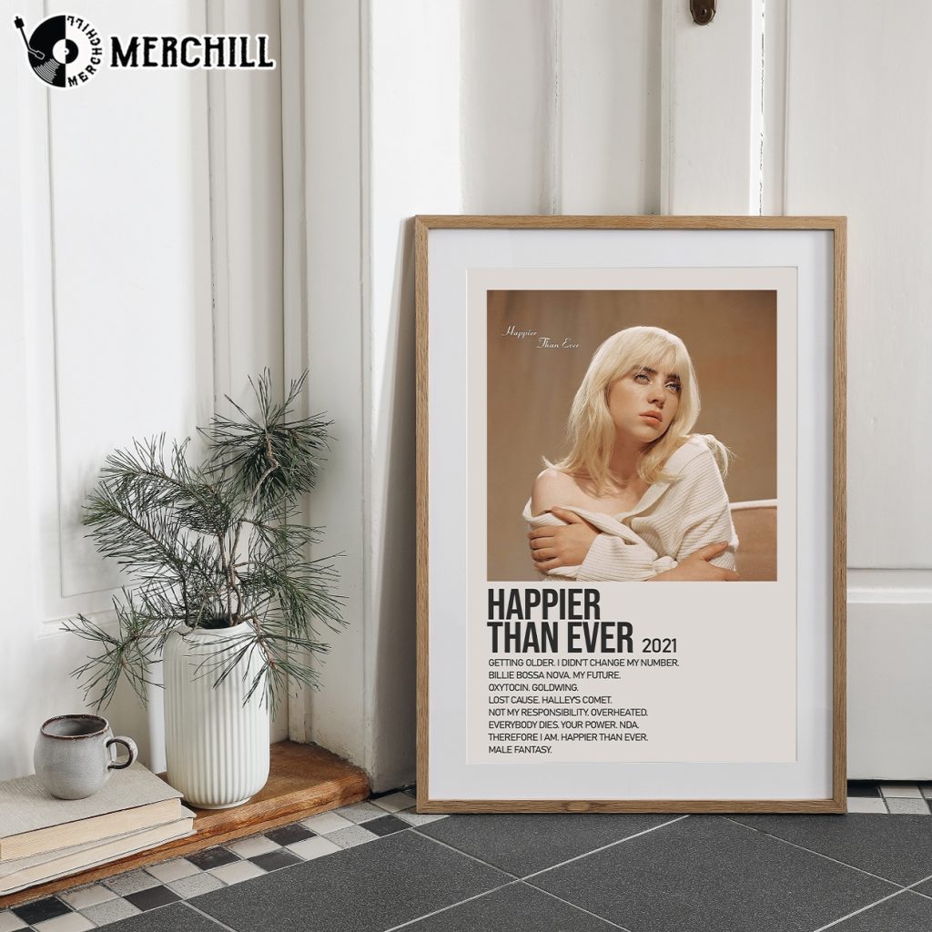 Happier Than Ever Album Poster Billie Eilish Gift - Happy Place for ...