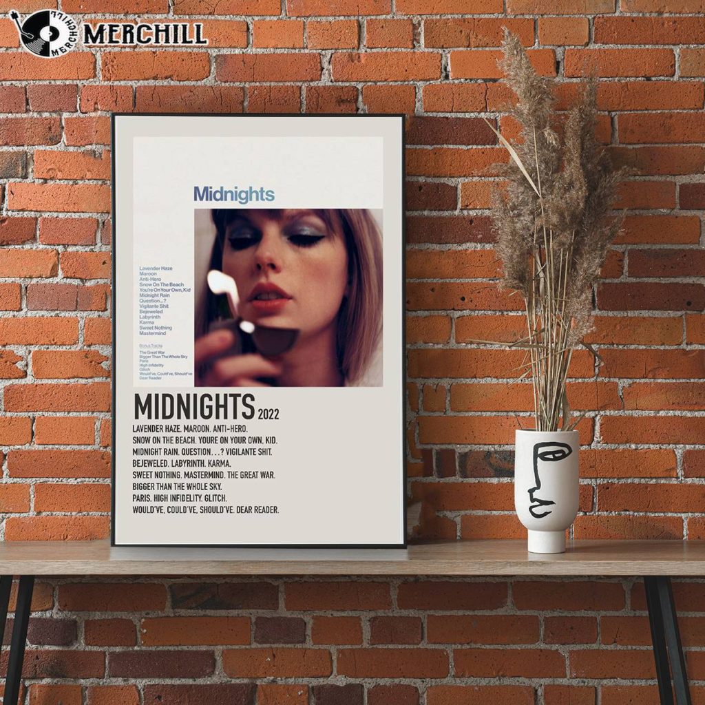 Taylor Swift Poster Midnights Album Cover - Happy Place for Music Lovers