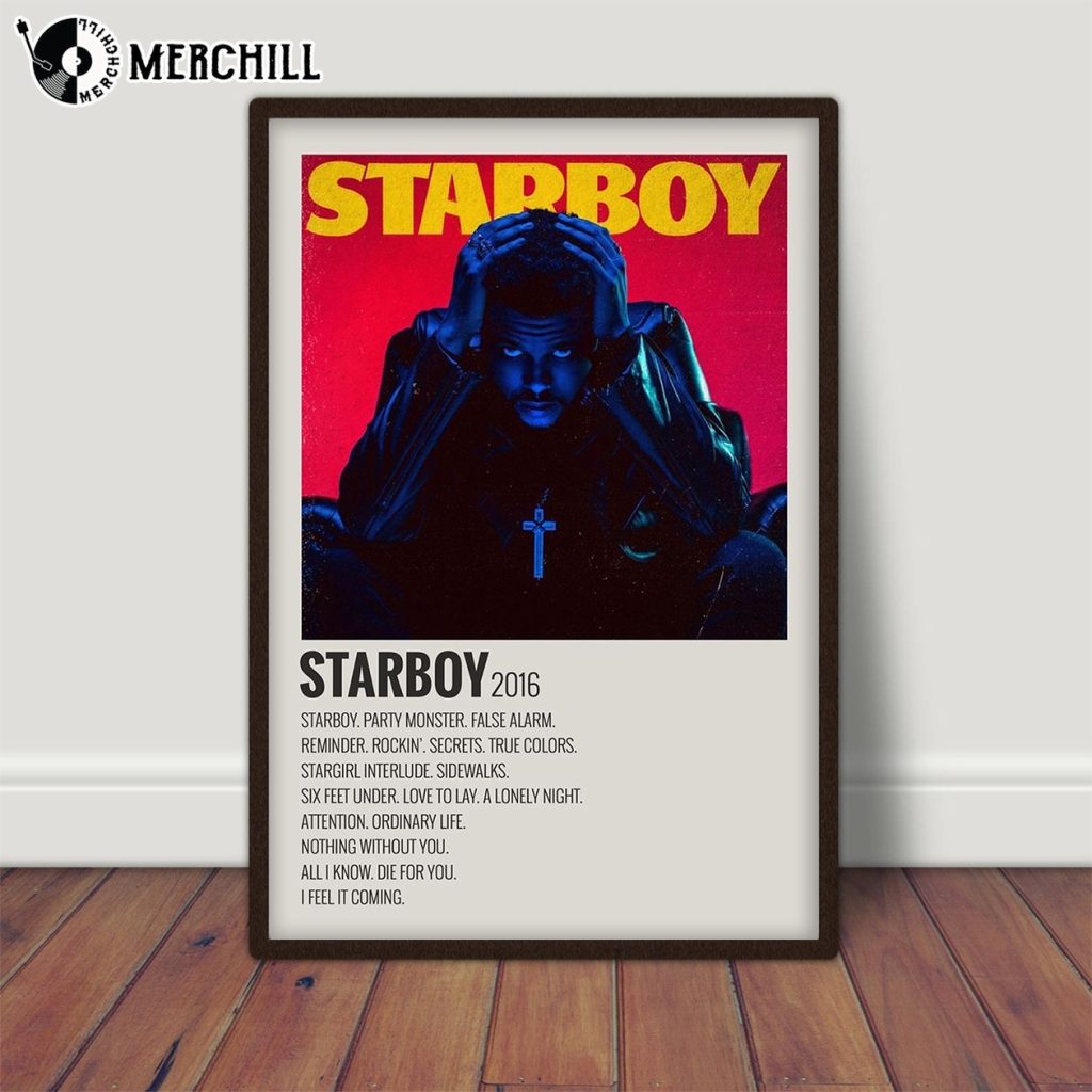The Weeknd Starboy Album Poster Music Gift - Happy Place for Music Lovers