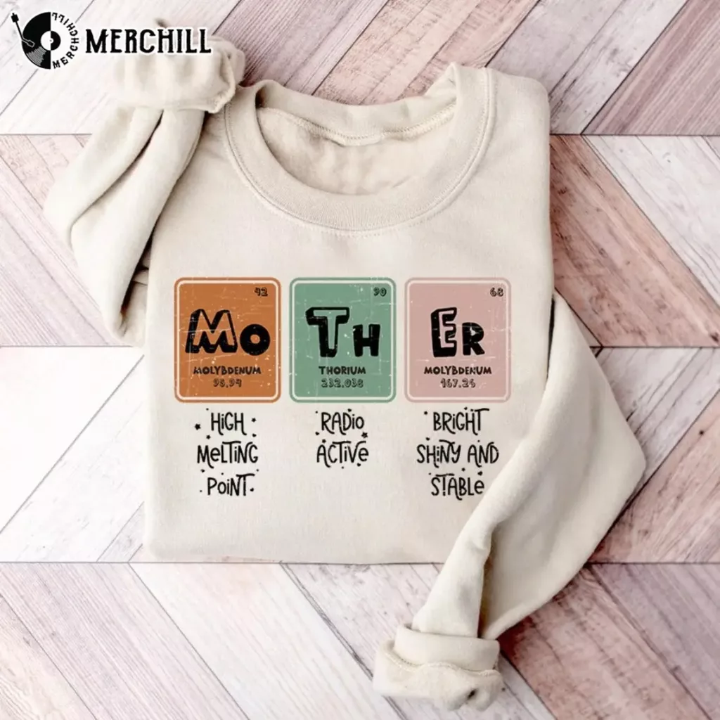 Mother Periodic Table Graphic Tee Gift Ideas for New Mom