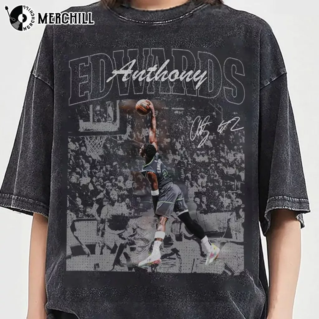 Anthony Edwards Basketball Vintage Shirt Minnesota Timberwolves Gifts